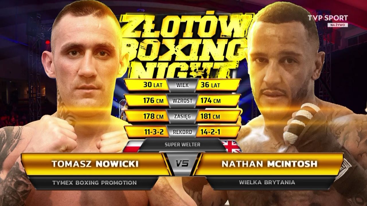 Złotów Boxing Night. Tomasz Nowicki – Nathan McIntosh [WALKA] | TVP SPORT